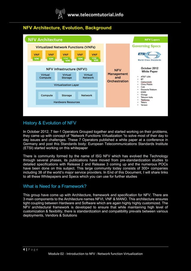 Telco Cloud - 02. Introduction to NFV - Network Function Virtualization | PDF