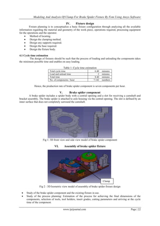 Modeling and Analysis of Clamp for Brake Spider Fixture by Fem Using ...