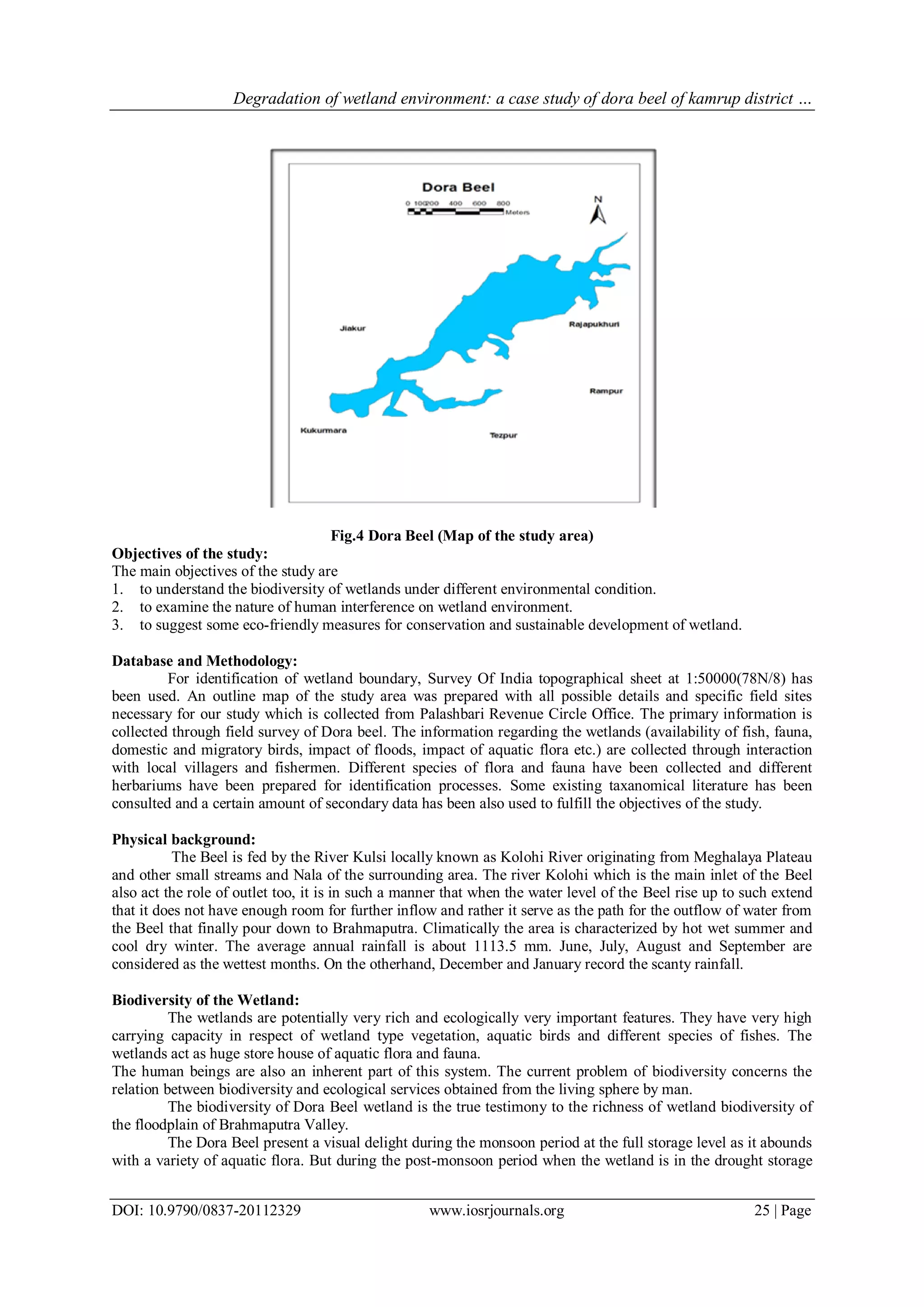 Degradation of Wetland Environment: A Case Study of Dora Beel of Kamrup ...