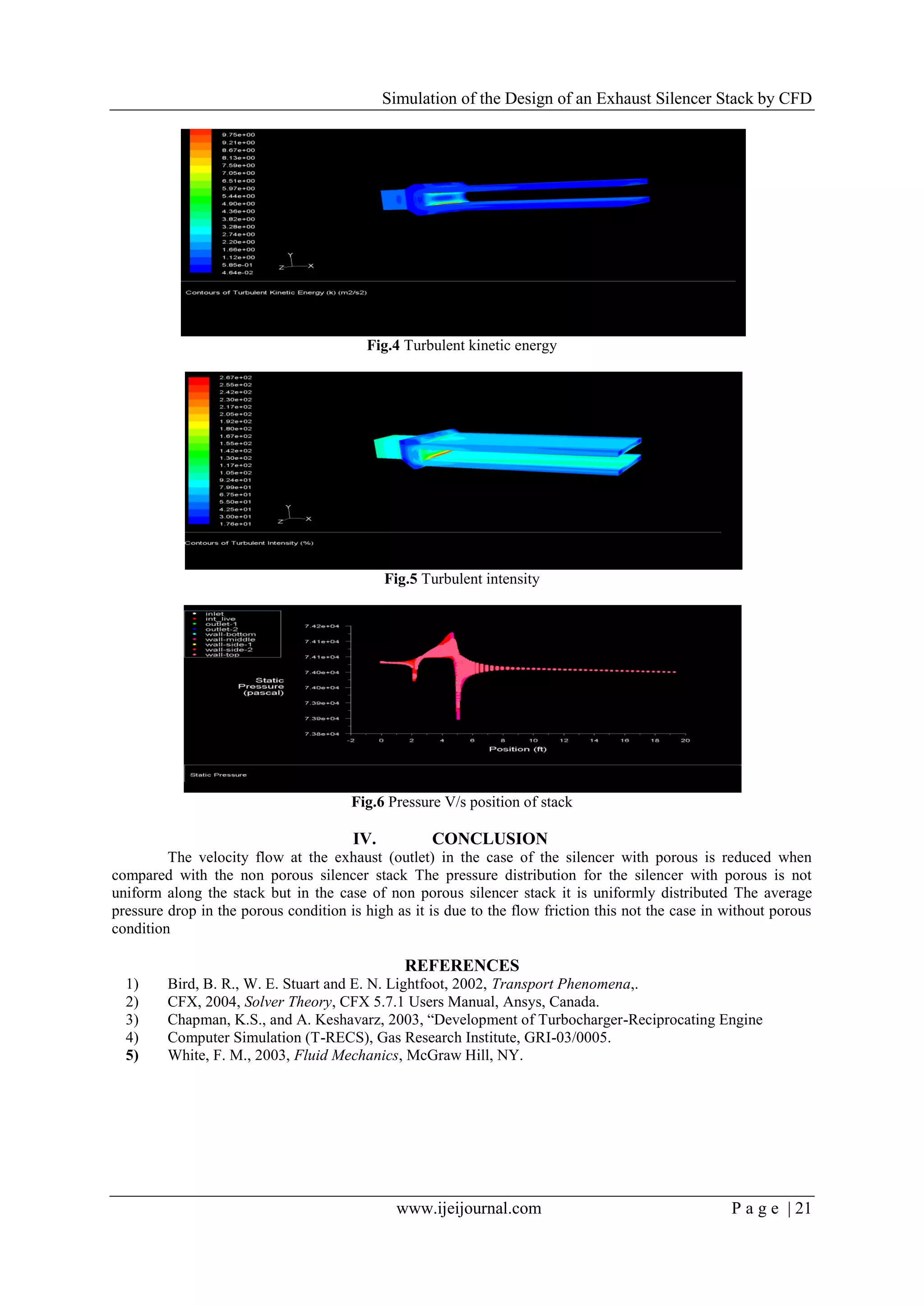 Simulation of the Design of an Exhaust Silencer Stack by CFD | PDF