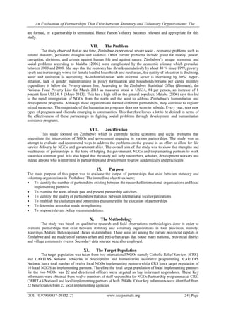 An Evaluation of Partnerships That Exist Between Statutory and ...