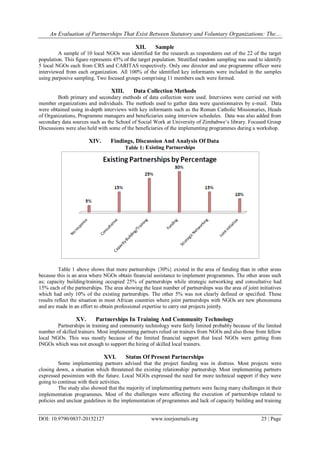 An Evaluation of Partnerships That Exist Between Statutory and ...