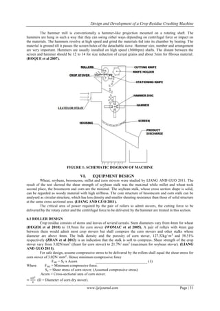 Design and Development of a Crop Residue Crushing Machine | PDF