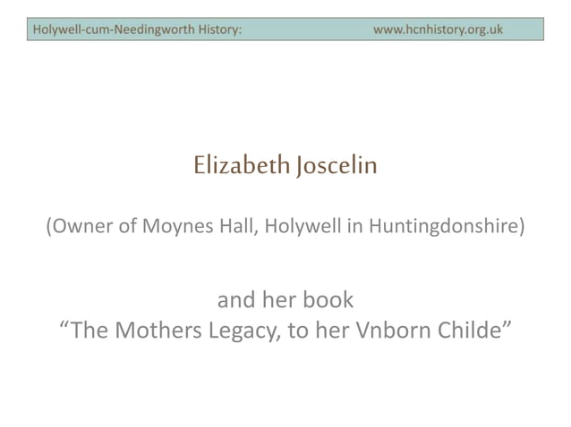 Elizabeth Joscelin | PPT