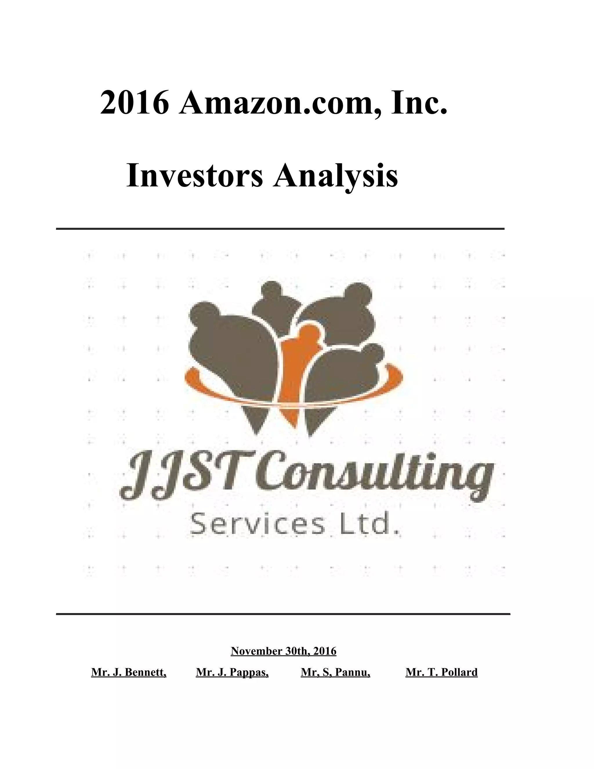 Amazon Investor's Analysis | PDF