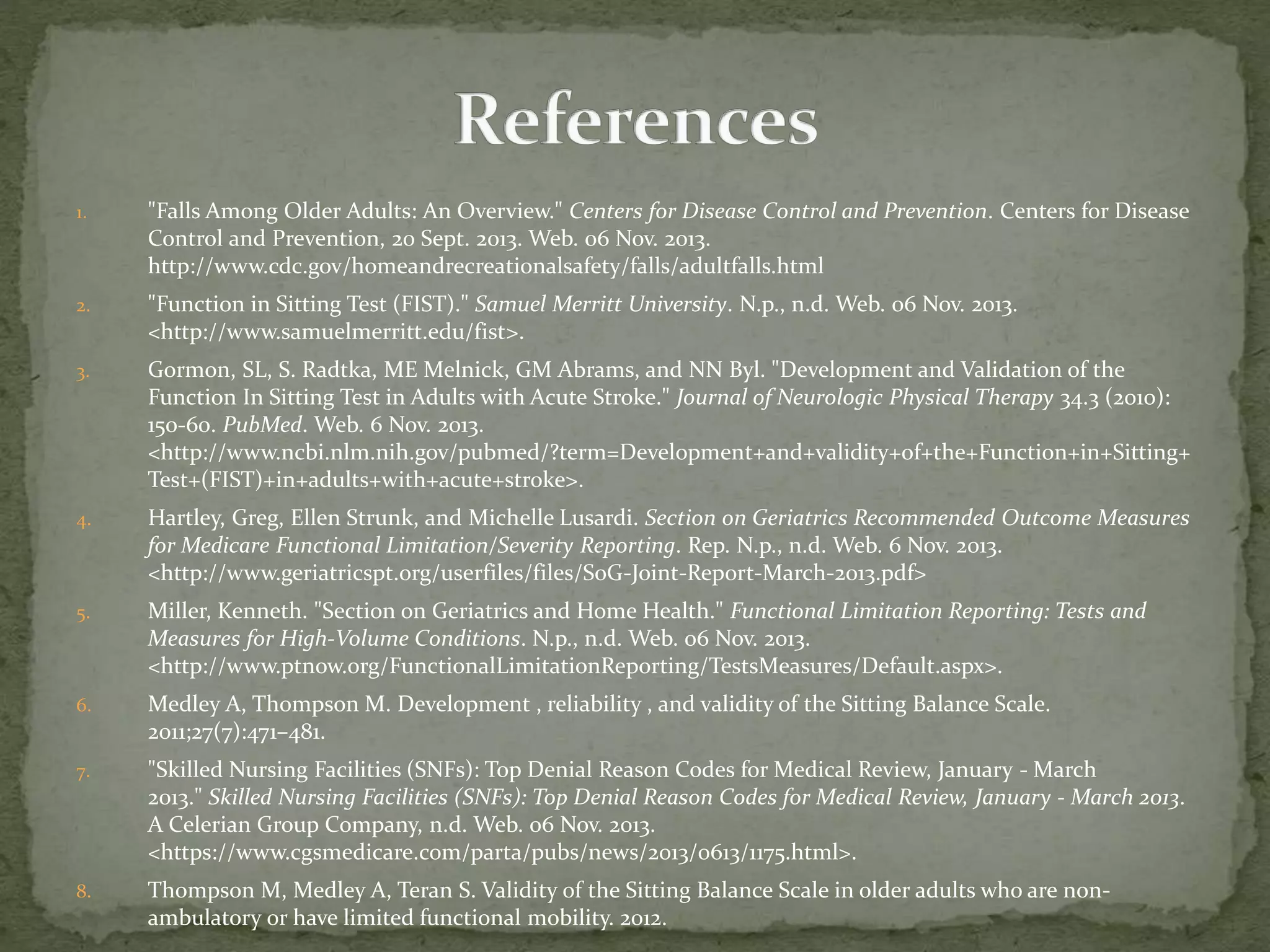 Appropriate Outcome Measures for Lower Level Patients | PPTX