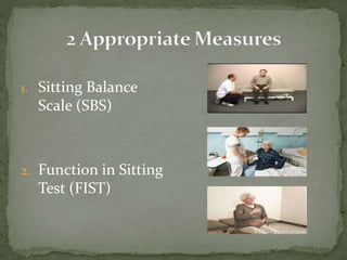 Appropriate Outcome Measures for Lower Level Patients | PPTX