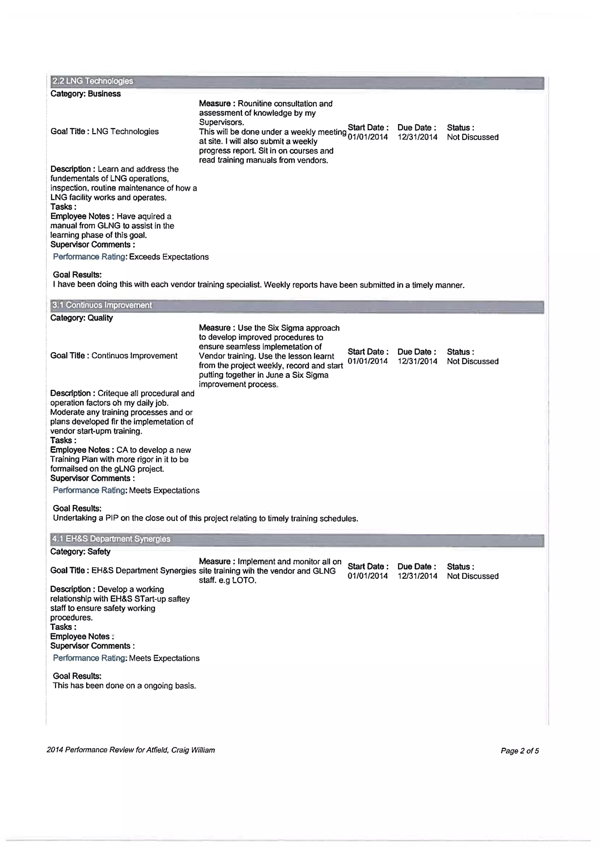 2014 Performance Review Bechtel OG&C | PDF
