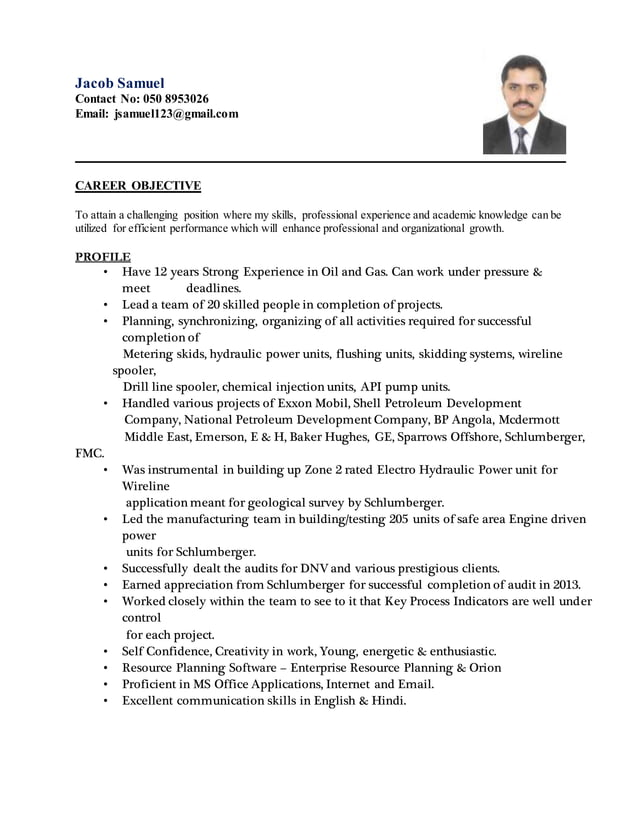 Jacob Samuel CV | PDF