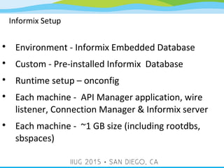 How IBM API Management use Informix and NoSQL | PPT