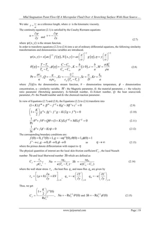 MHD Stagnation Point Flow of A MICROPOLAR Fluid over a Stretching Surface with Heat Source/Sink ...