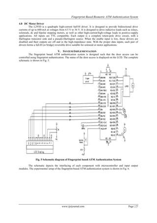 Fingerprint Based Biometric ATM Authentication System | PDF