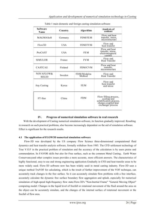 Application and development of numerical simulation technology in Casting | PDF