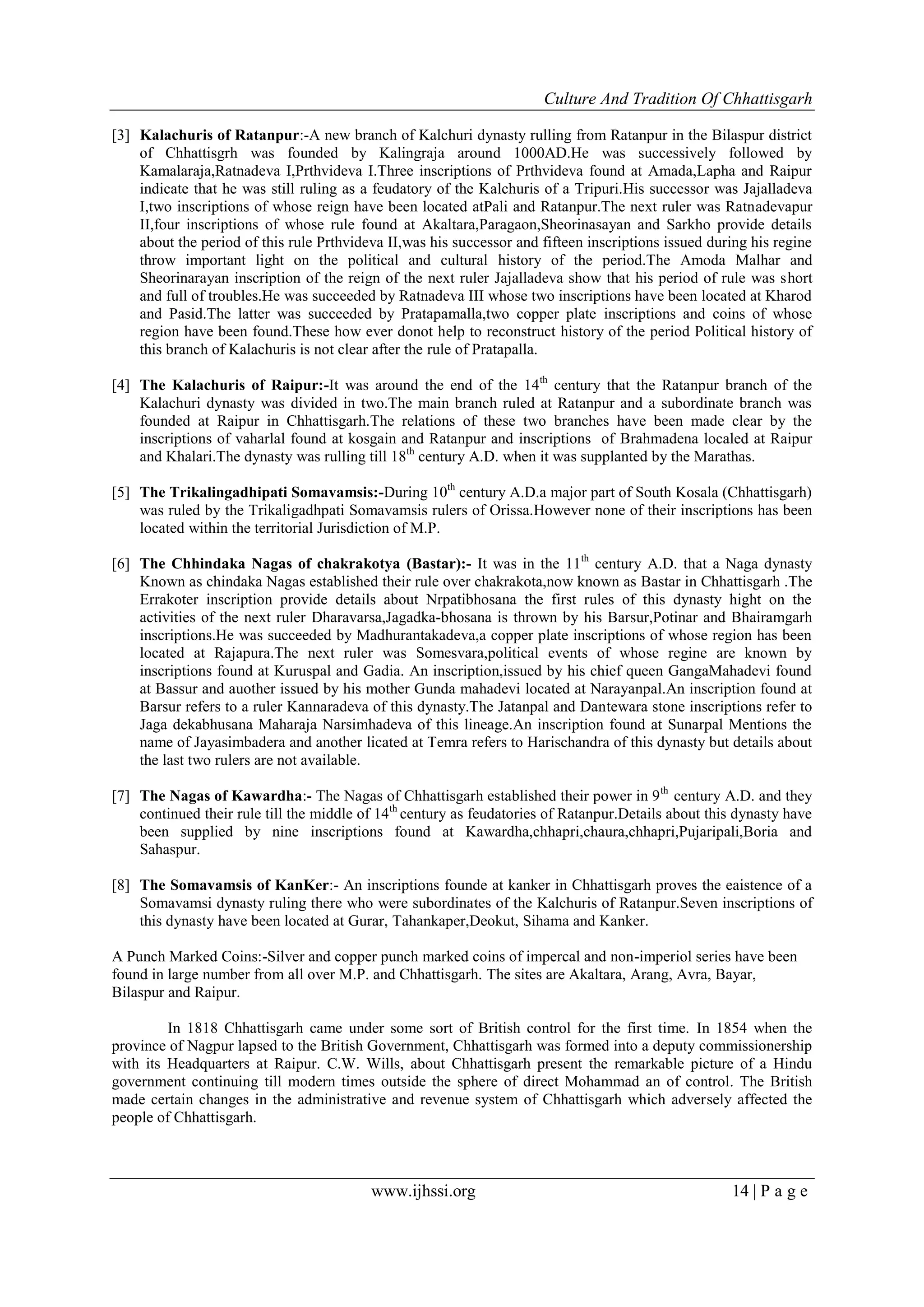 Culture and Tradition of Chhattisgarh | PDF