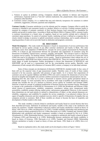 Effect Of Quality Services On Customer Satisfaction And Loyalty ...