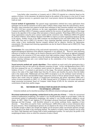 Survey of Some New Road Extraction Methods | PDF