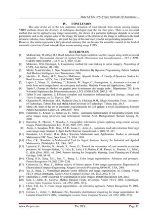 Survey of Some New Road Extraction Methods | PDF