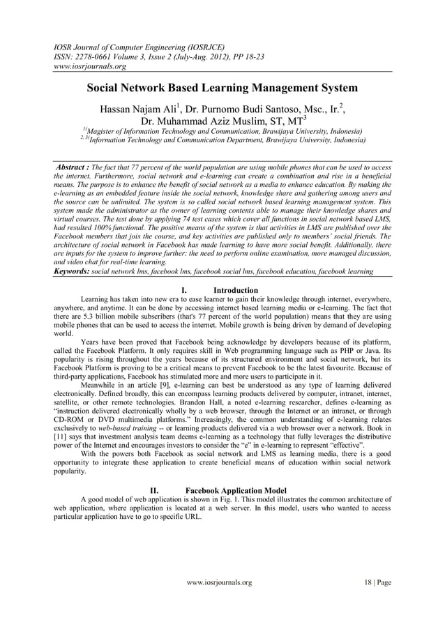 Social Network Based Learning Management System | PDF