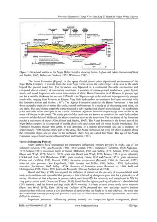 Porosity Estimation Using Wire-Line Log to Depth in Niger Delta ...