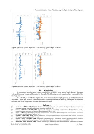 Porosity Estimation Using Wire-Line Log to Depth in Niger Delta ...