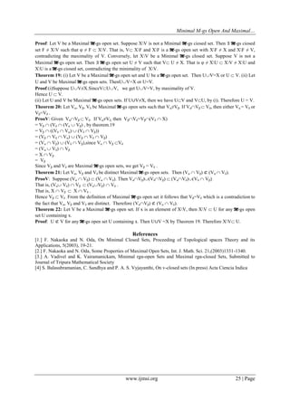 Minimal M-gs Open and Maximal M-gs Closed Sets In Interior Minimal Space | PDF | Physics | Science