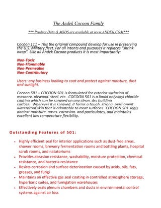 Andek Cocoon Summary | PDF