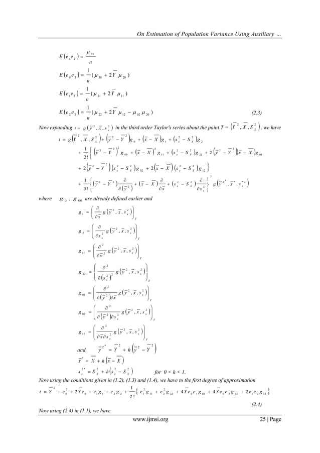 On Estimation Of Population Variance Using Auxiliary Information Pdf