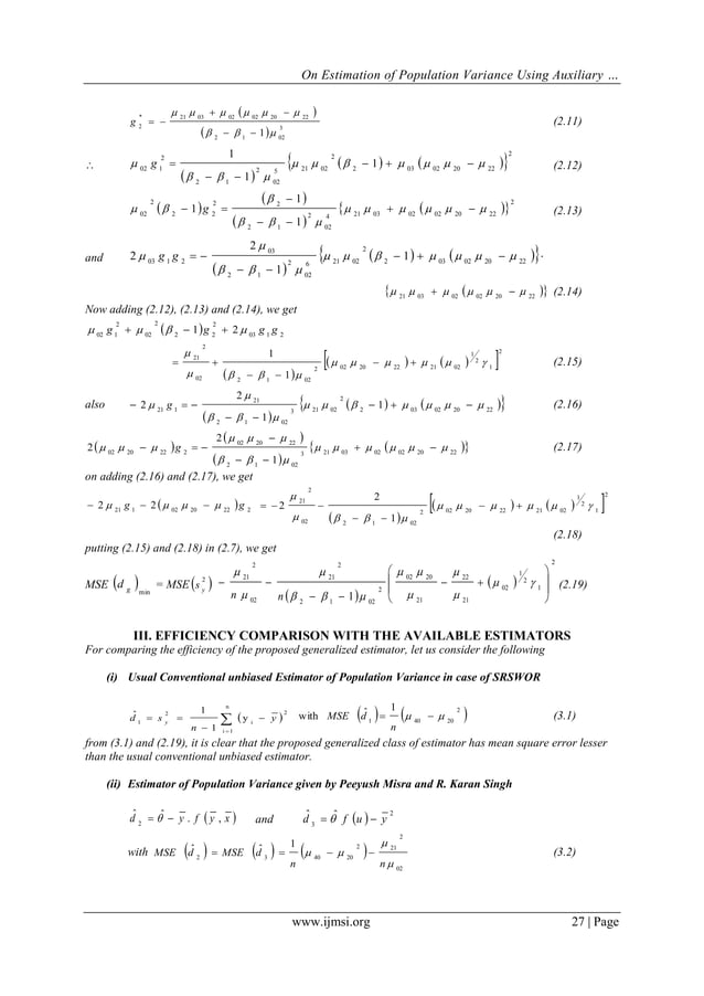 On Estimation Of Population Variance Using Auxiliary Information Pdf