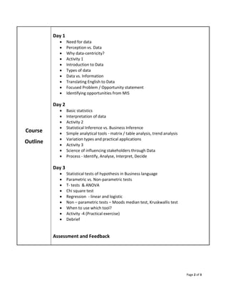 Data analysis and interpretation flyer | PDF
