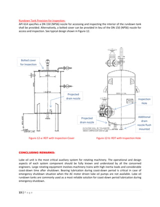 Lube Oil Rundown Tank - System Design and Operational Aspects | PDF