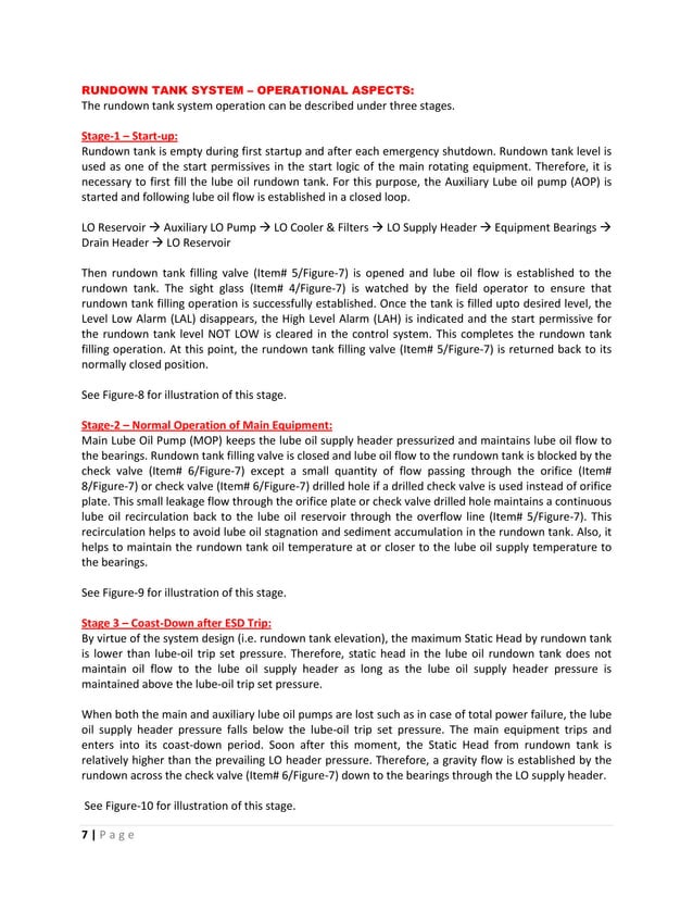 Lube Oil Rundown Tank - System Design and Operational Aspects | PDF ...
