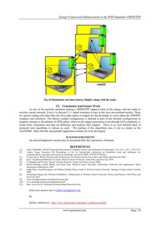 Energy Framework Enhancements in the WSN Simulator OMNETPP | PDF