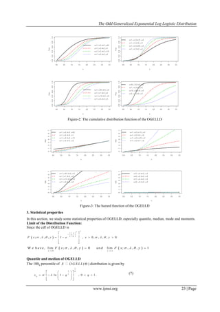 The Odd Generalized Exponential Log Logistic Distribution | PDF | Science