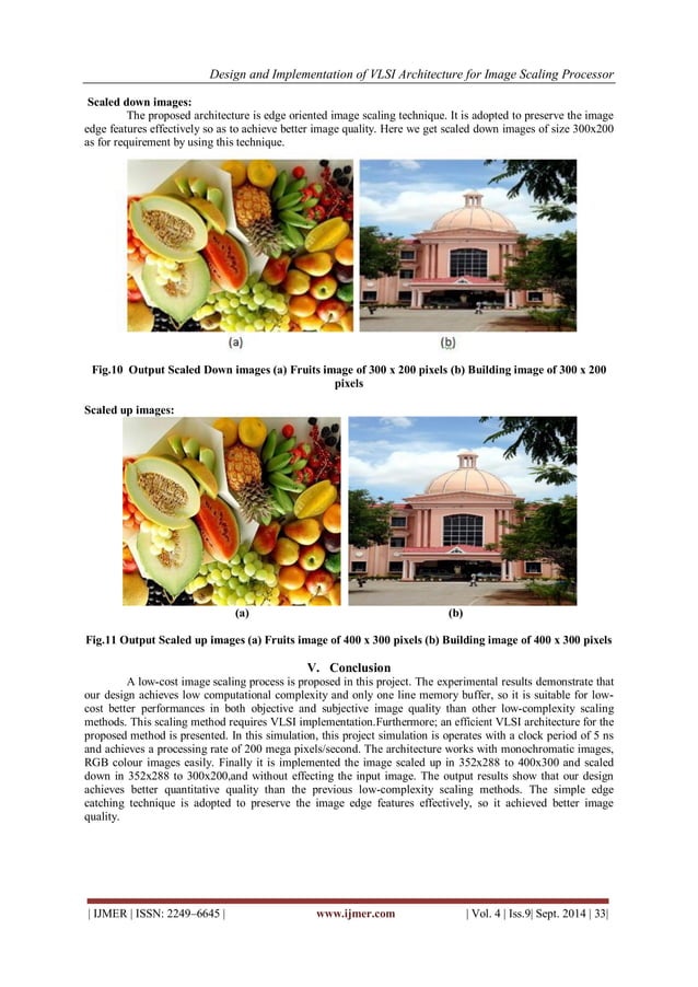 Design and Implementation of VLSI Architecture for Image Scaling Processor | PDF