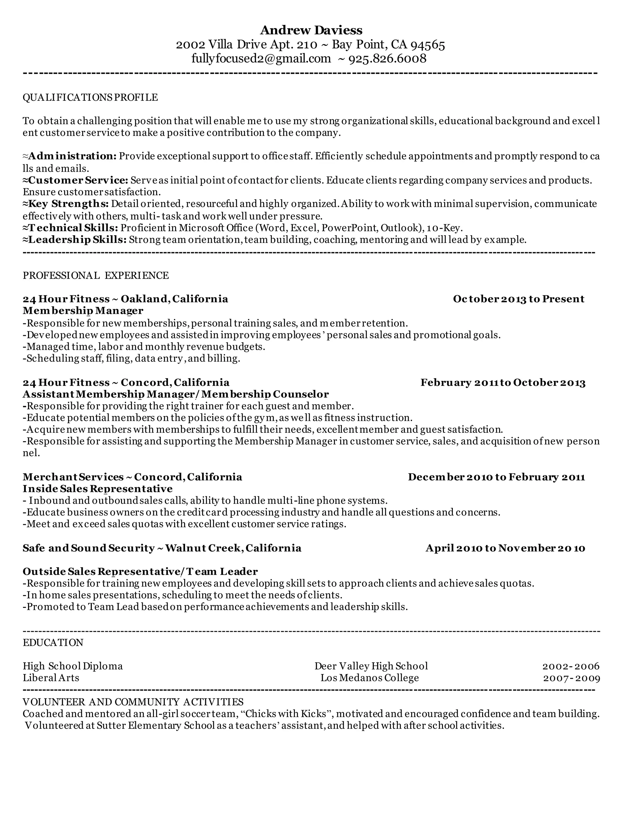Andrew Daviess Resume | DOCX