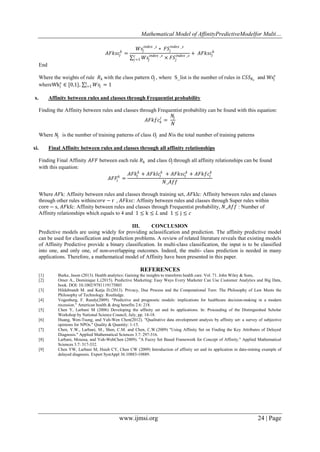 Mathematical Model of Affinity Predictive Model for Multi-Class ...