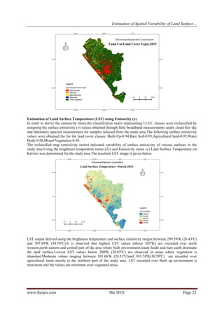 Estimation of Spatial Variability of Land Surface Temperature using Landsat 8 Imagery | PDF ...