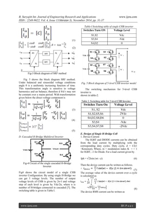 Power Quality Improvement Using Cascaded H-Bridge Multilevel Inverter Based Dstatcom | PDF