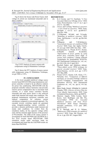 Power Quality Improvement Using Cascaded H-Bridge Multilevel Inverter Based Dstatcom | PDF