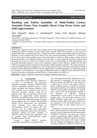 Buckling and Pull-In Instability of Multi-Walled Carbon Nanotube Probes Near Graphite Sheets ...