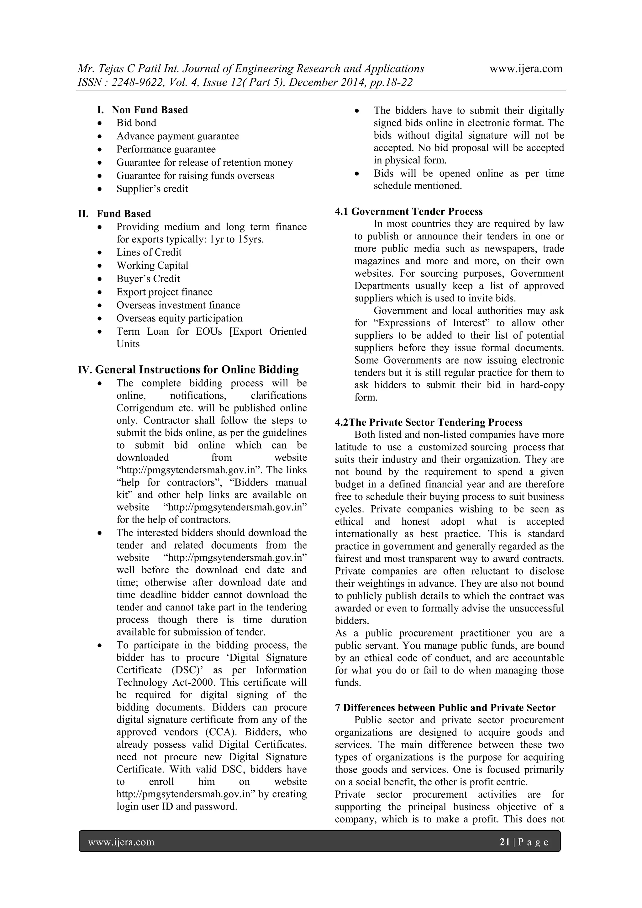 Tender and Bidding in Construction Projects | PDF