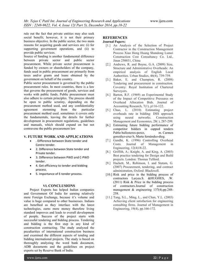 Tender and Bidding in Construction Projects | PDF