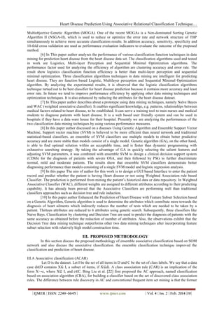 Heart Disease Prediction Using Associative Relational Classification Technique (Acar) With Som ...