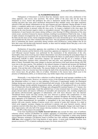 Acute and Chronic Rhinosinusitis, Pathophysiology and Treatment | PDF