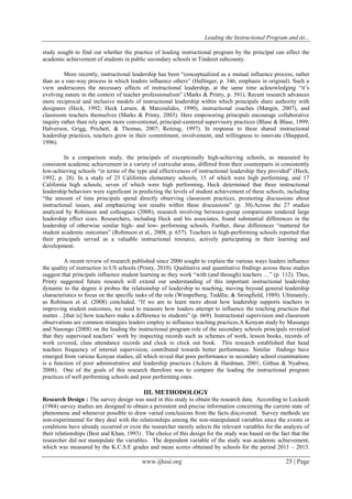 Leading the Instructional Program and its effect on Academic ...