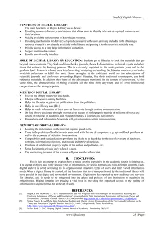 Need of Digital Libraries in Education. | PDF