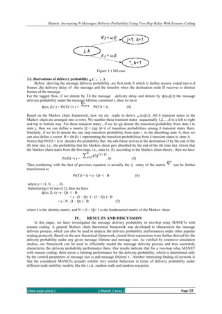 Manets: Increasing N-Messages Delivery Probability Using Two-Hop Relay with Erasure Coding | PDF