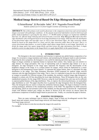 Medical Image Retrieval Based On Edge Histogram Descriptor | PDF