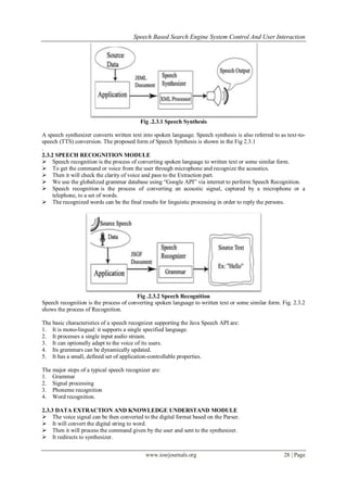 Speech Based Search Engine System Control and User Interaction | PDF | Search | Internet