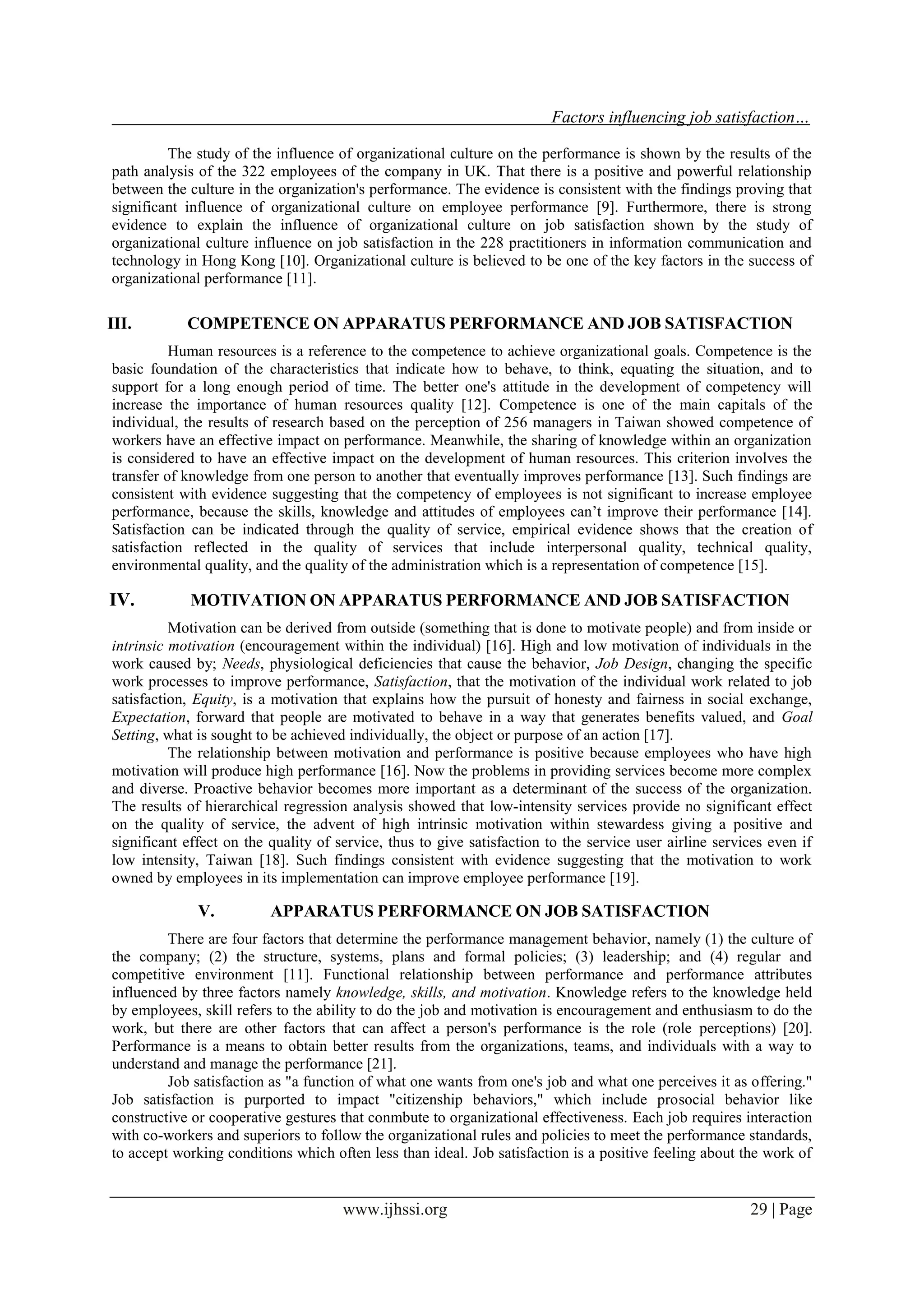 Factors influencing job satisfaction: A conceptual framework | PDF